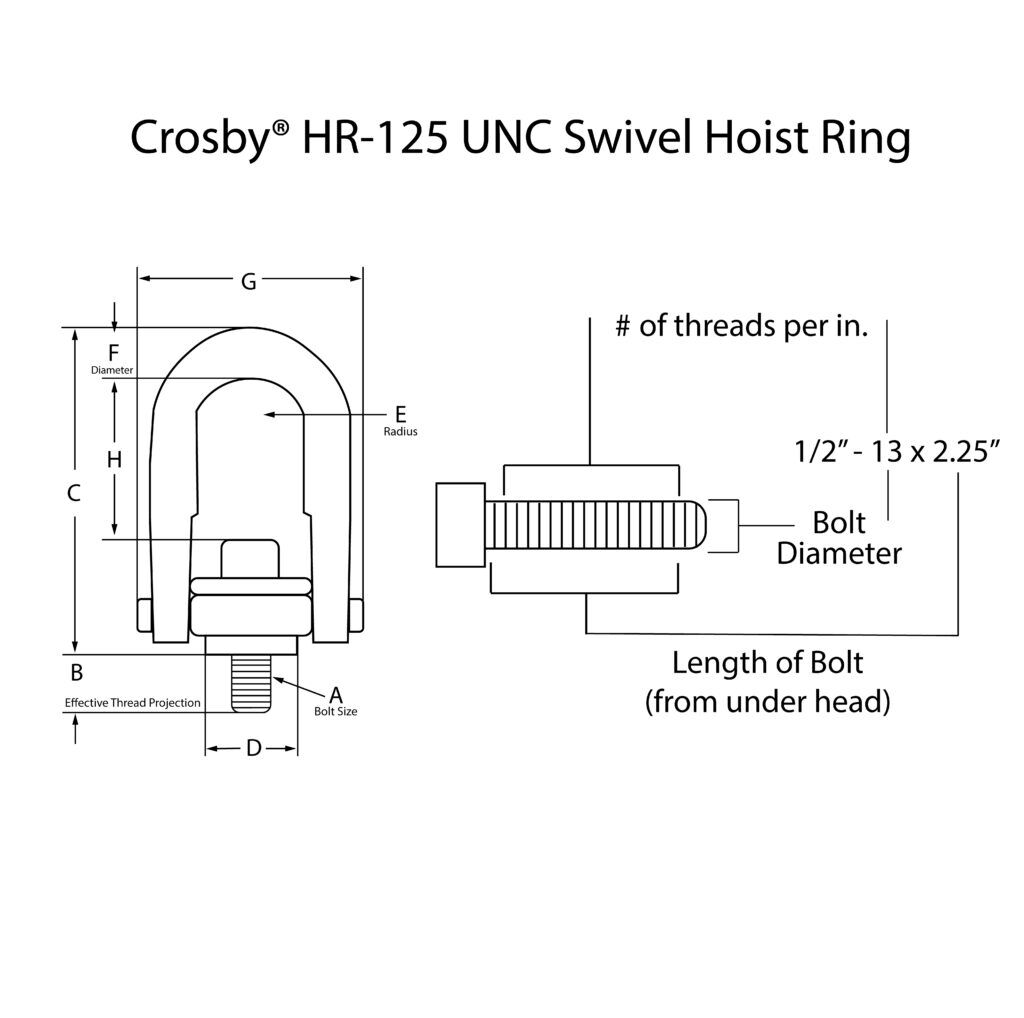 Crosby® HR-125 Swivel Hoist Rings